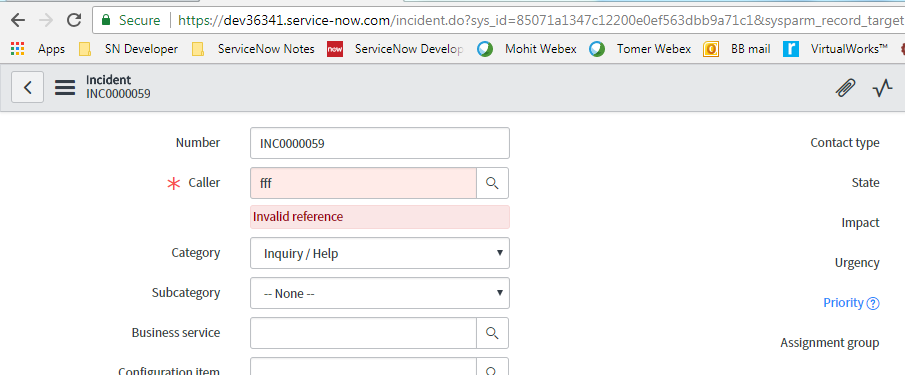 how to change 'Invalid reference' error message to... - ServiceNow Community